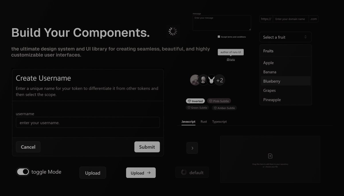 Ruru UI - Customizable Interfaces for Web Applications
